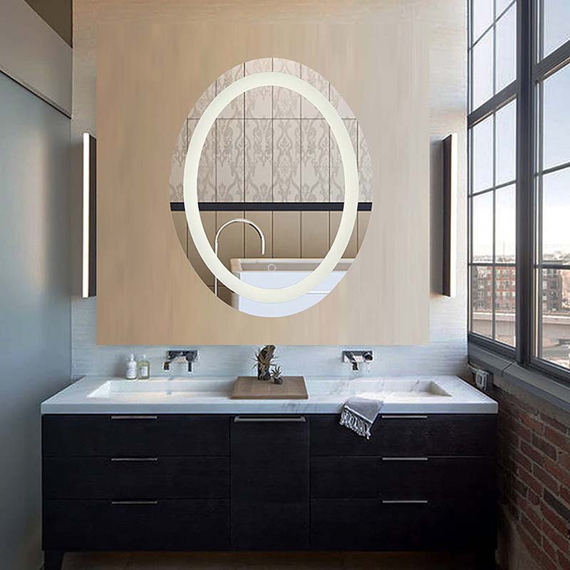 Multi-functional Bathroom Oval Smart Lighted Mirror For Lighting ...