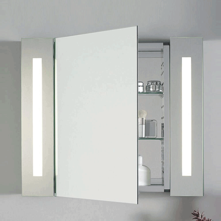 Liteharbor Bathroom Wall Illuminated Mirror with Cabinet- Liteharbor ...